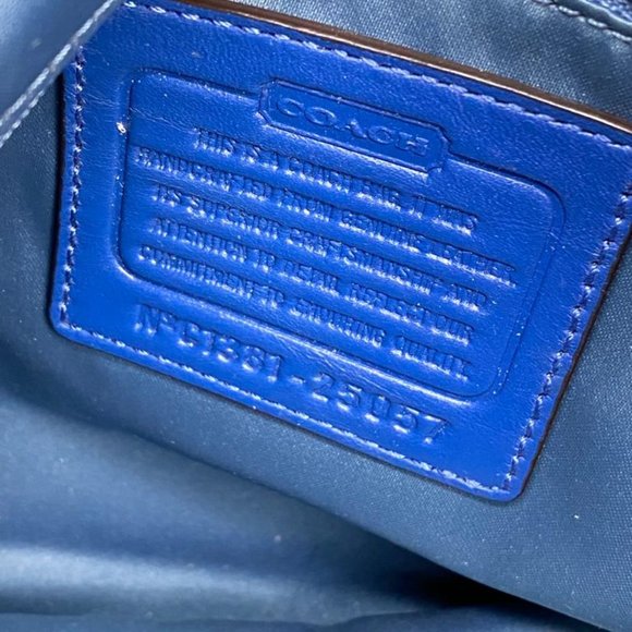 Coach | Bags | Coach Poppy Blue Colorblock Leather Satchel Handbag ...